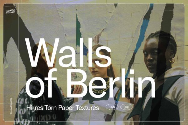 Walls of Berlin - Torn Paper Textures - Nomad Visuals Co.
